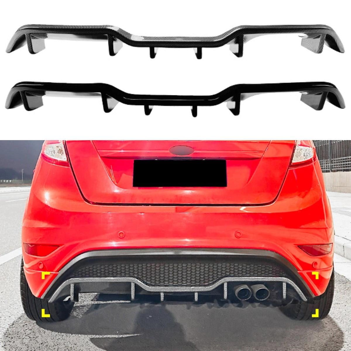For Fiesta ST MK6 2012-2017 Body Kit Rear Bumper Splitter Bumper ...
