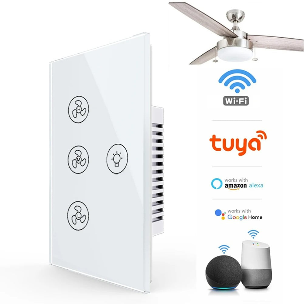 for For Tuya WiFi Ceiling Fan Light Smart Switch Touch Interruptor ...