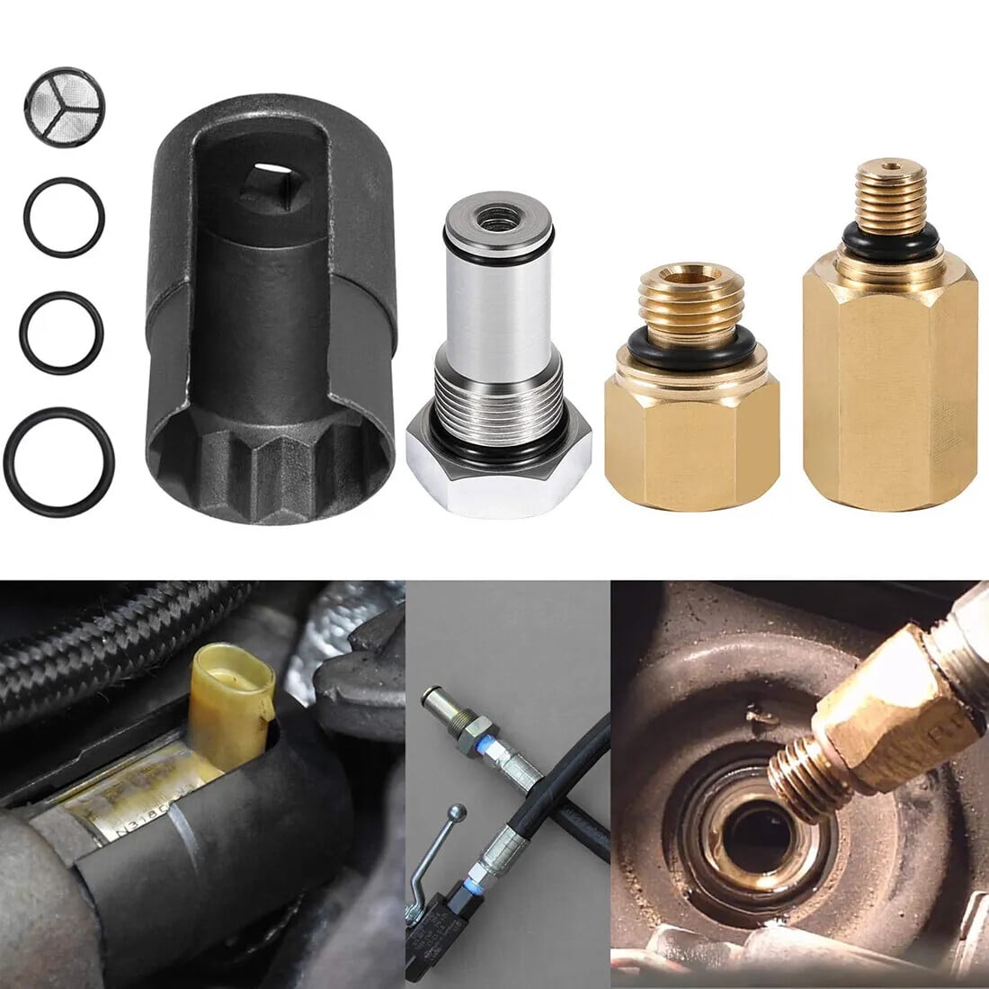 For Ford 6.0L Powerstroke IPR Valve Socket + Air Test Fitting +Fuel ...