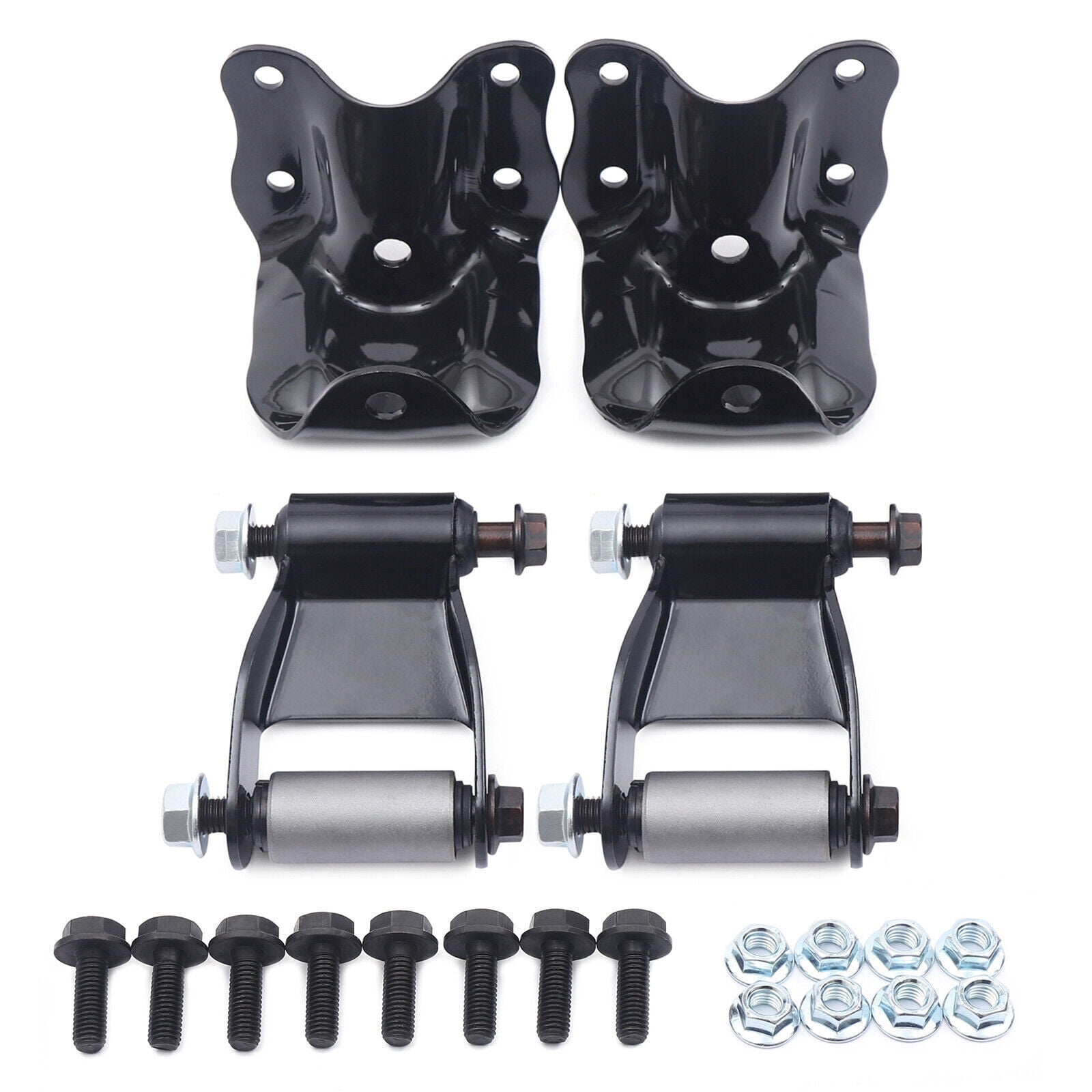 For Ford Bronco & F150 Rear Leaf Spring Shackle & Bracket Kit+Mounting ...