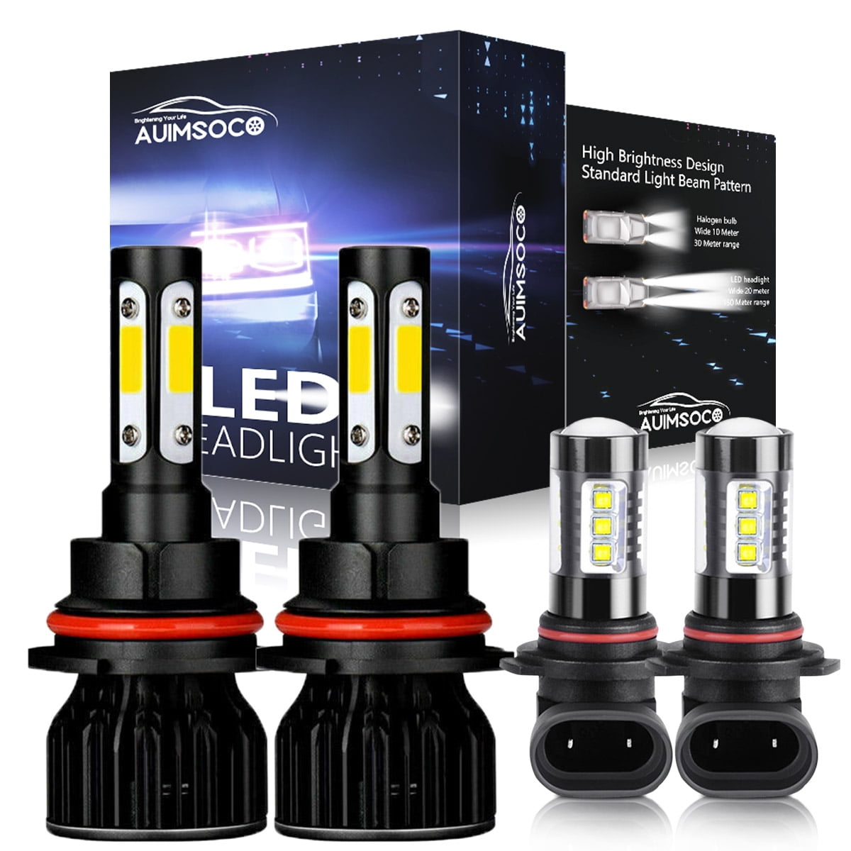 For Ford Crown Victoria 2002-2005 9007 H10 High/Low+Fog Lights, Pack of ...