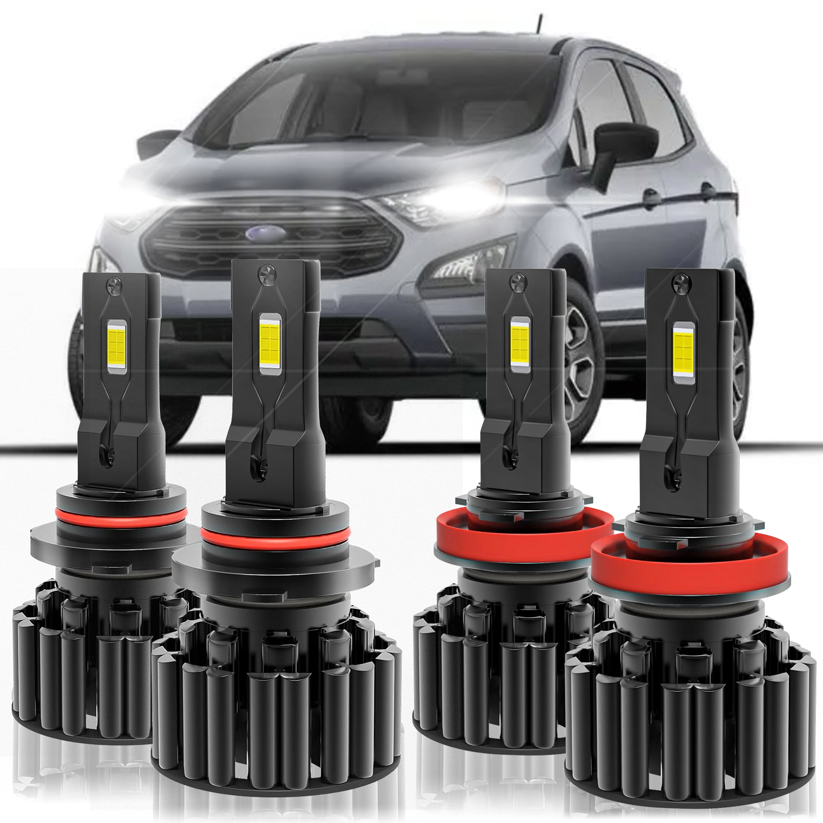For Ford Ecosport 2018 2019 2020 9005 H11 LED Headlight Bulbs Combo ...