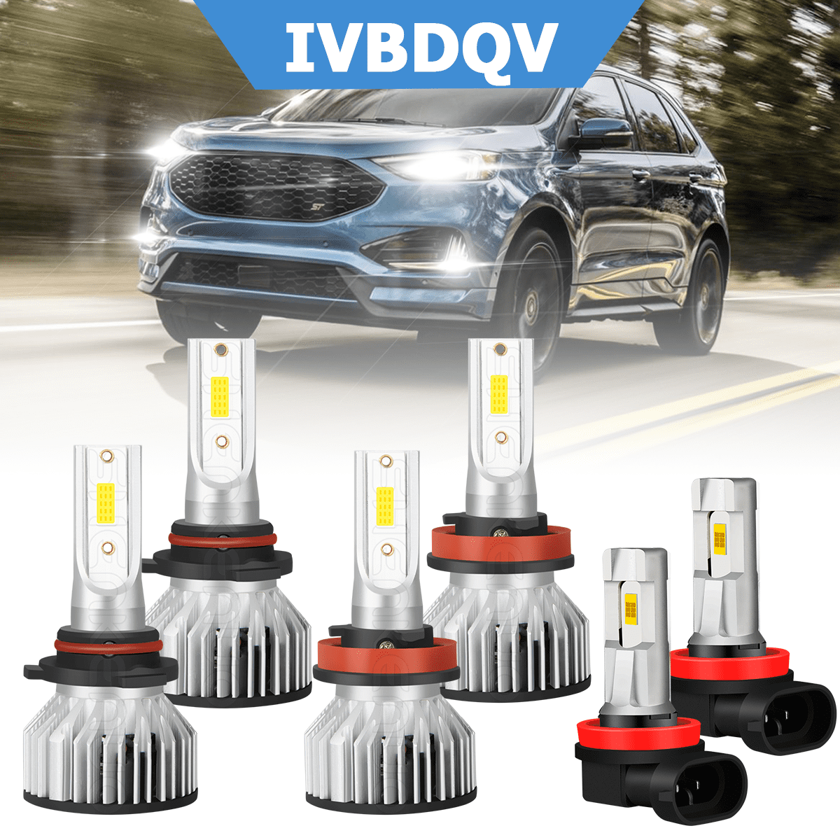 For Ford Edge 2007-2010 LED Headlights Combo 9005 High Beam + H11 Low ...