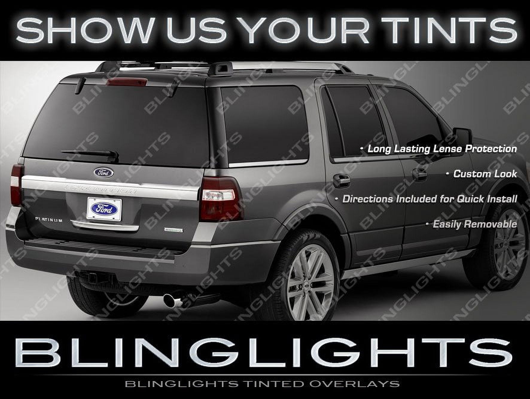 For Ford Expedition Murdered Out Tail Light Overlays Lamp Tinted Covers ...