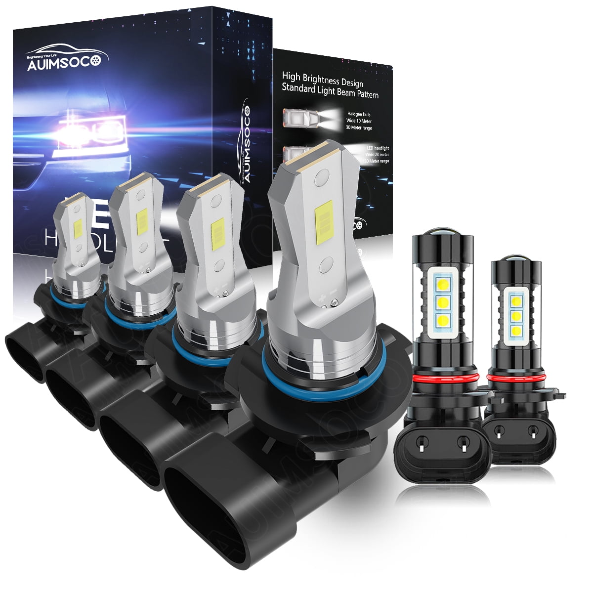 For Ford Explorer 2002-2005 6Pcs LED Headlight Bulbs Combo 9005 + 9006 ...
