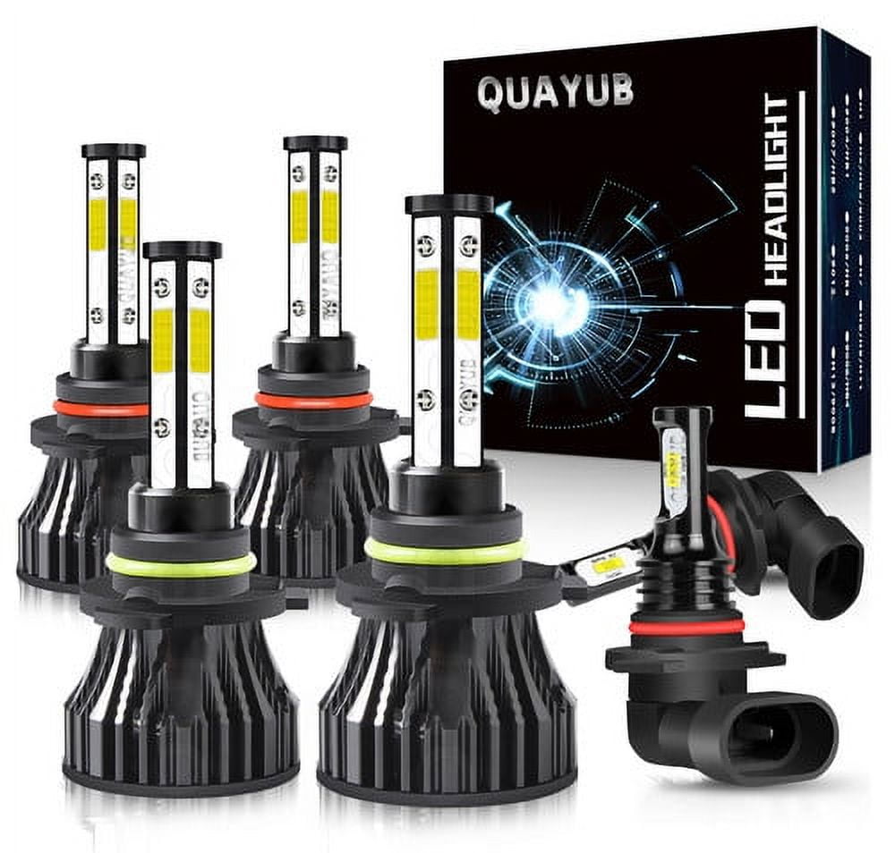Quayub LED Headlight Fog Bulbs Kit for Ford Explorer 2016-2019, 6000K ...