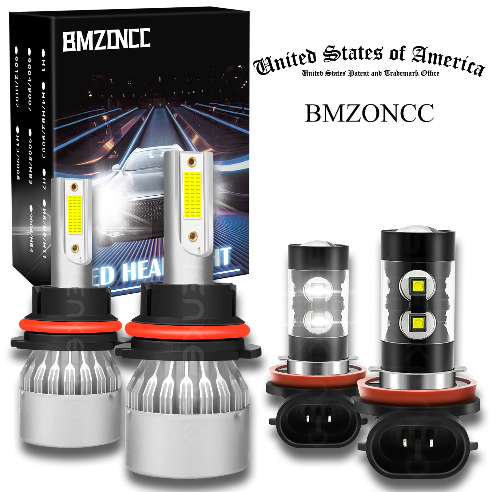 For Ford Explorer Sport Trac 2001-2005 LED Headlight Bulbs 9007 High ...