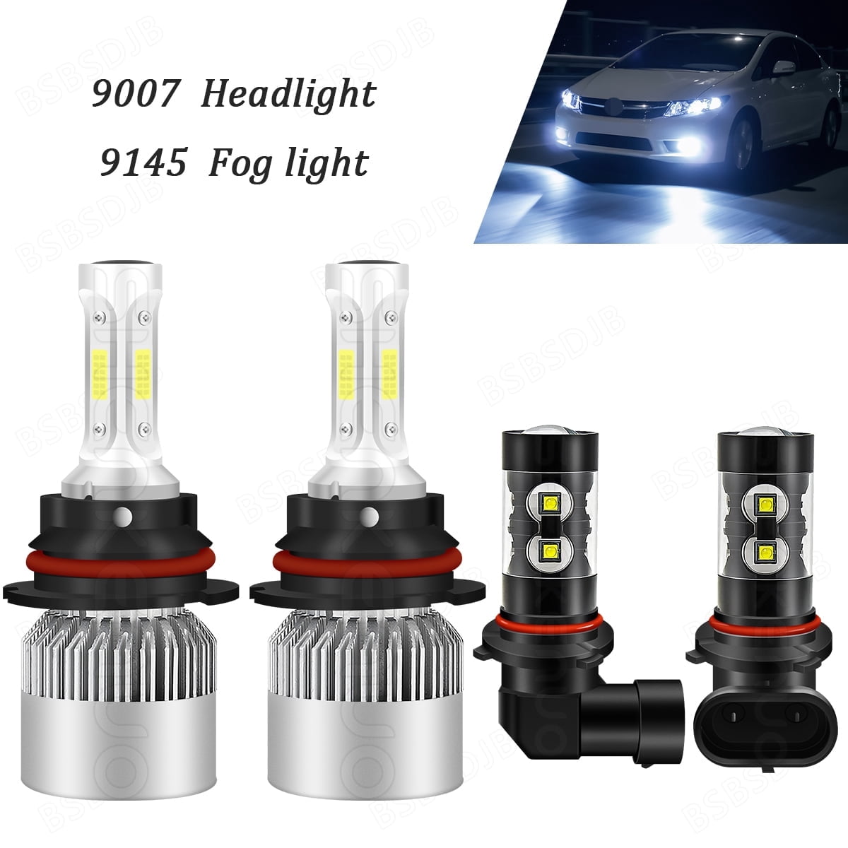 For Ford Explorer Sport Trac 2001-2005 White LED Headlight + Fog Light ...