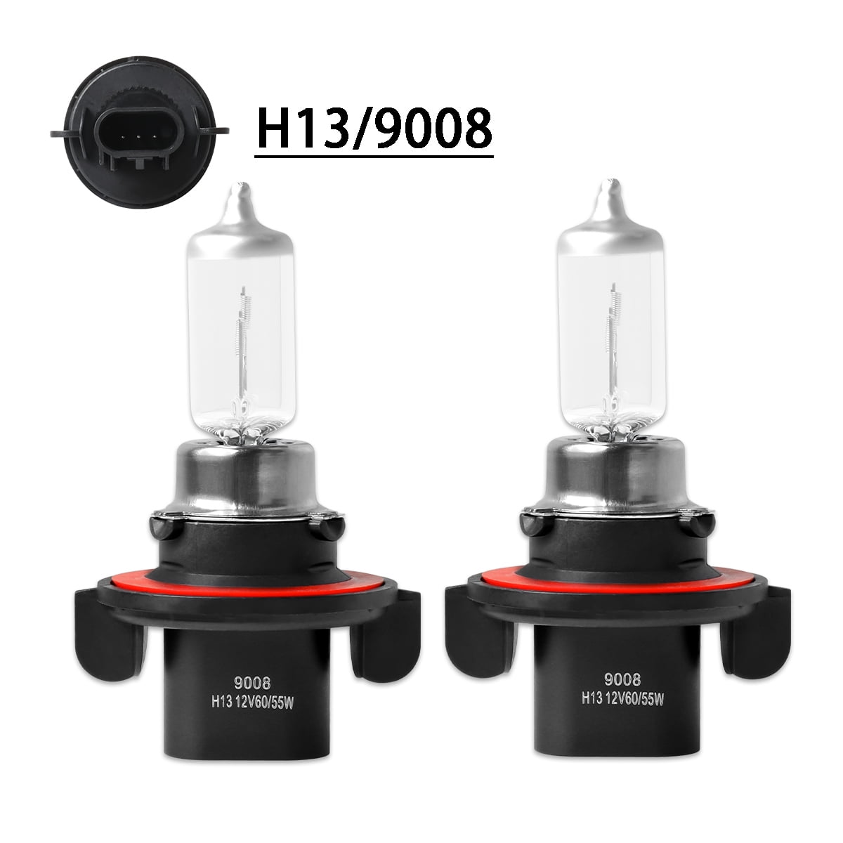 For Ford F-150 2004-2014 Halogen Headlight Bulbs H13 9008 High and Low ...