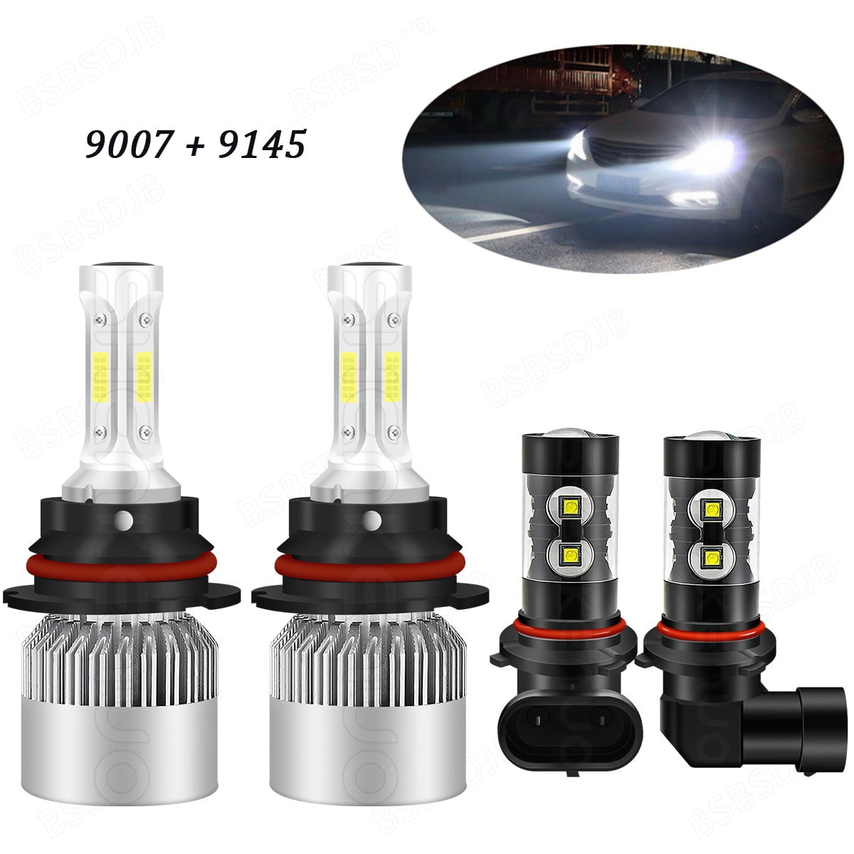For Ford F150 1999 2000 2001 2002 2003 Combo 6000K LED Headlight Fog ...