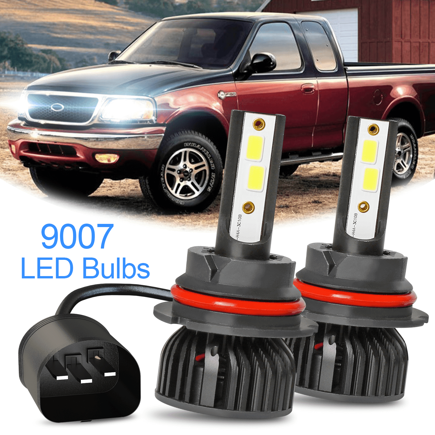 For Ford F150 1999 2000 2001 2002 2003 LED Headlight High/Low Beam ...