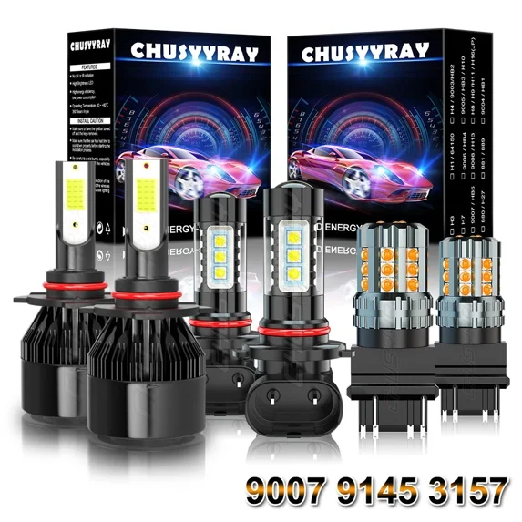 For Ford F150 1999 2000 2001 2002 2003 LED Headlight+Turn signal+Fog ...