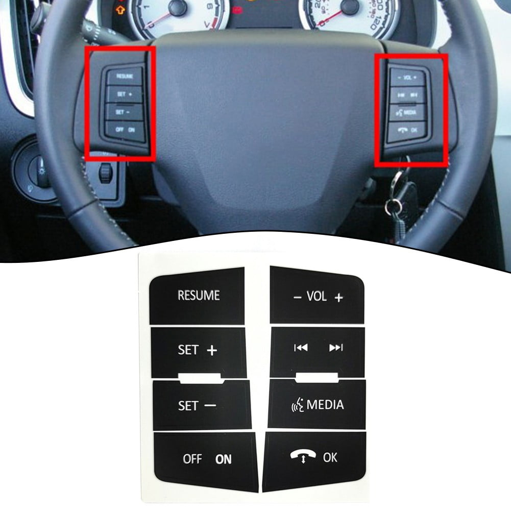 For Ford Focus 2008-2010 Steering Wheel Button Repair Decals Stickers ...
