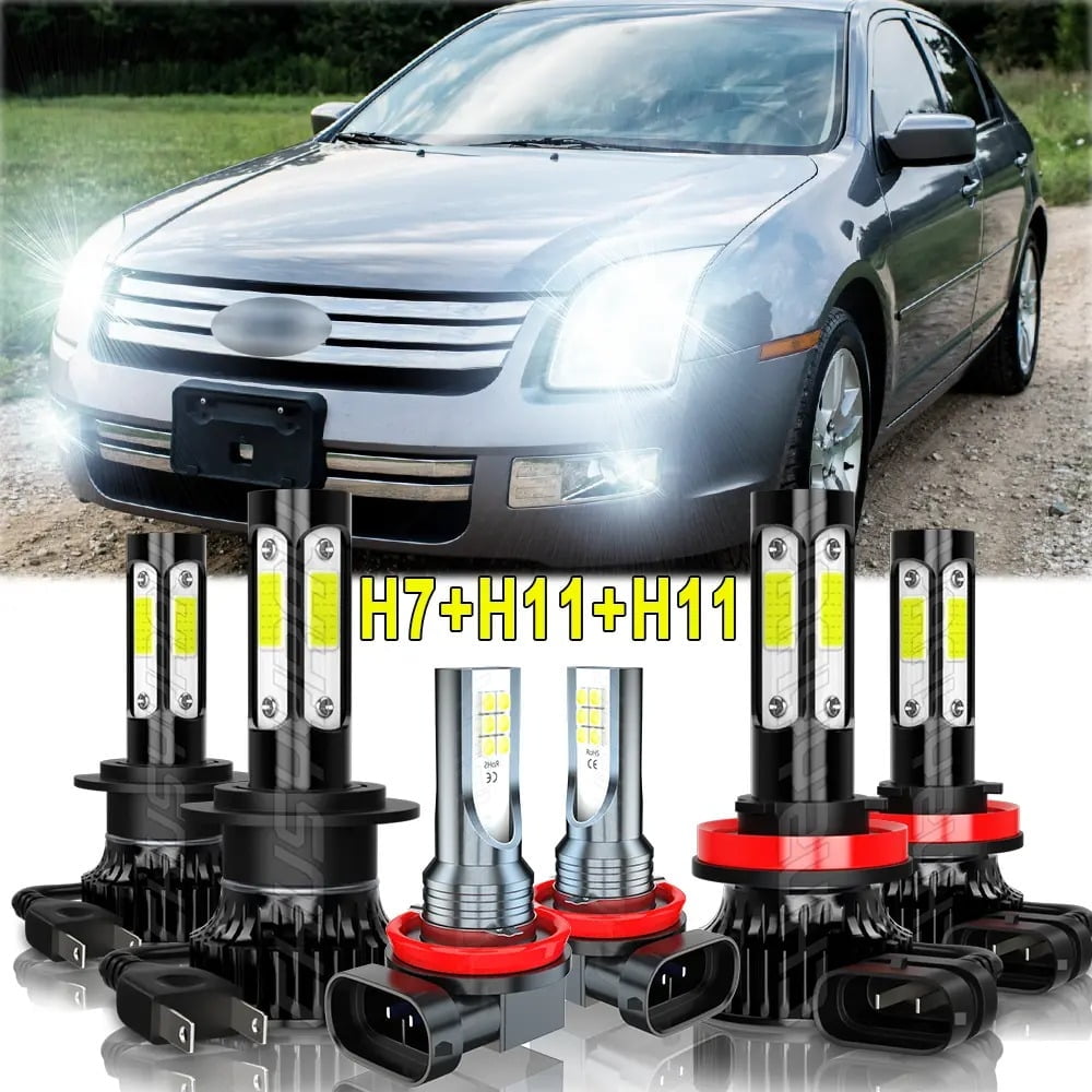 For Ford Fusion 2006-2012 2013 2014 2015 2016 LED Headlight High Low ...