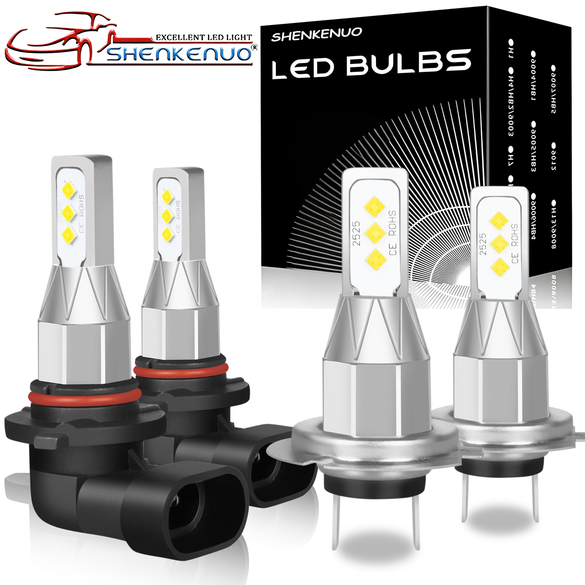 For Ford Fusion 2006-2014 2015 2016 High/Low Beam LED Headlight Bulbs ...