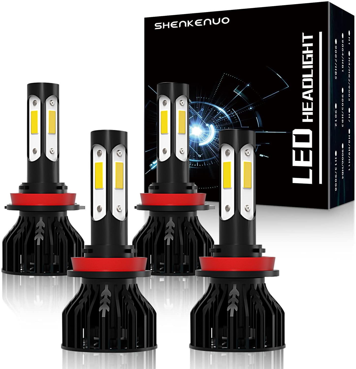 For Ford Fusion 2019-2020 LED Headlight Bulbs H9+H11 High Beam + H11 ...