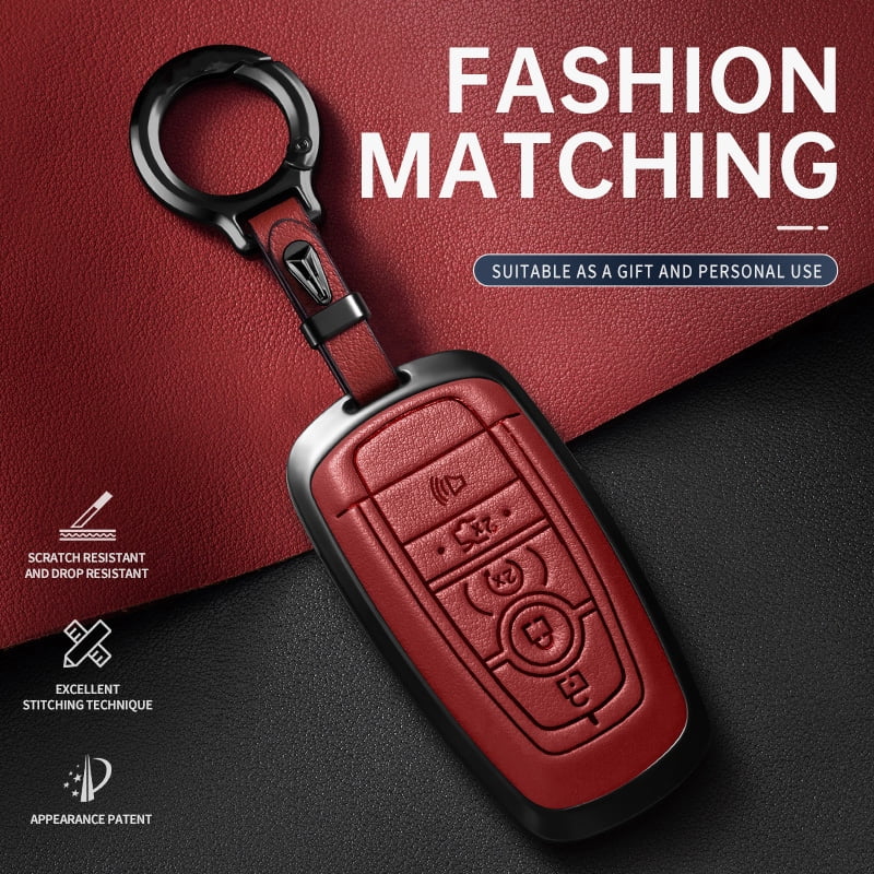 For Ford Key Fob Cover Leather Car 2017-2024 Bronco Escape Mustang ...