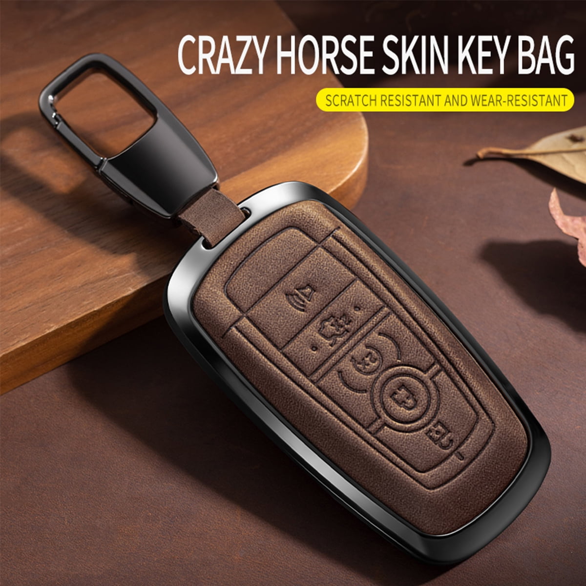 For Ford Key Fob Cover Leather Car 2017-2024 Bronco Escape Mustang ...