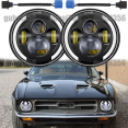 For Ford Mustang 1965-1973 7" Inch LED Headlights w/ DRL Turn Signal ...