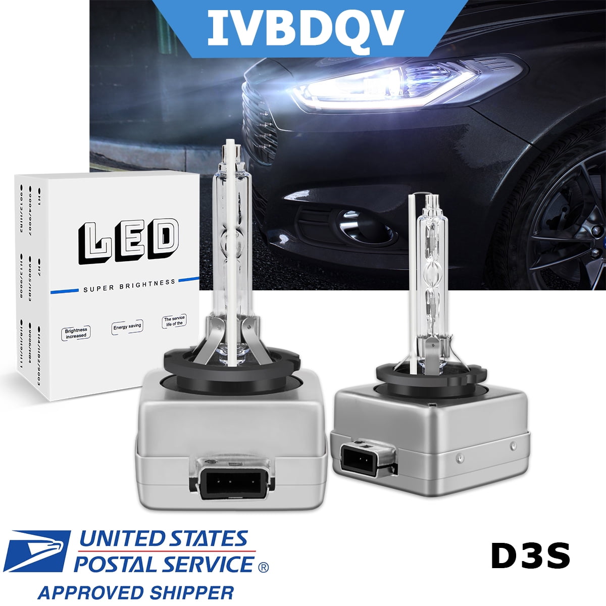 For Ford Mustang 2010-2017 D3S Xenon HID Headlight High&Low Beam Bulbs ...