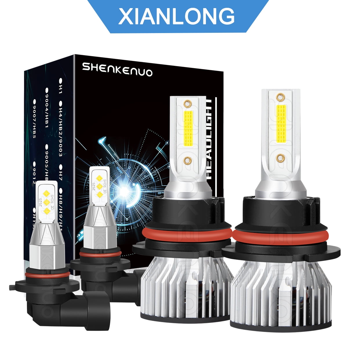 For Ford Ranger 1998-2011 Combo 9007 HB5 High Low Dual Beam LED ...