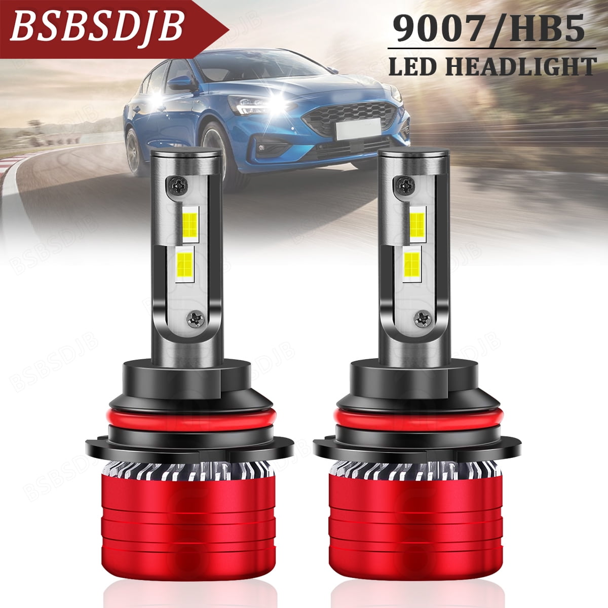 For Ford Taurus 1992 - 2007 Pair 9007 HB5 LED Headlight High/Low Beam ...