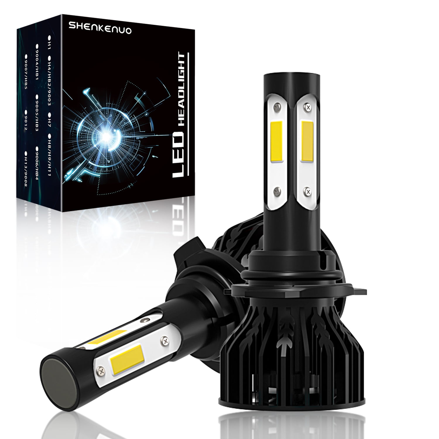 For Ford Taurus 2010-2012 LED Headlight Bulbs 9005 High Beam and Low ...