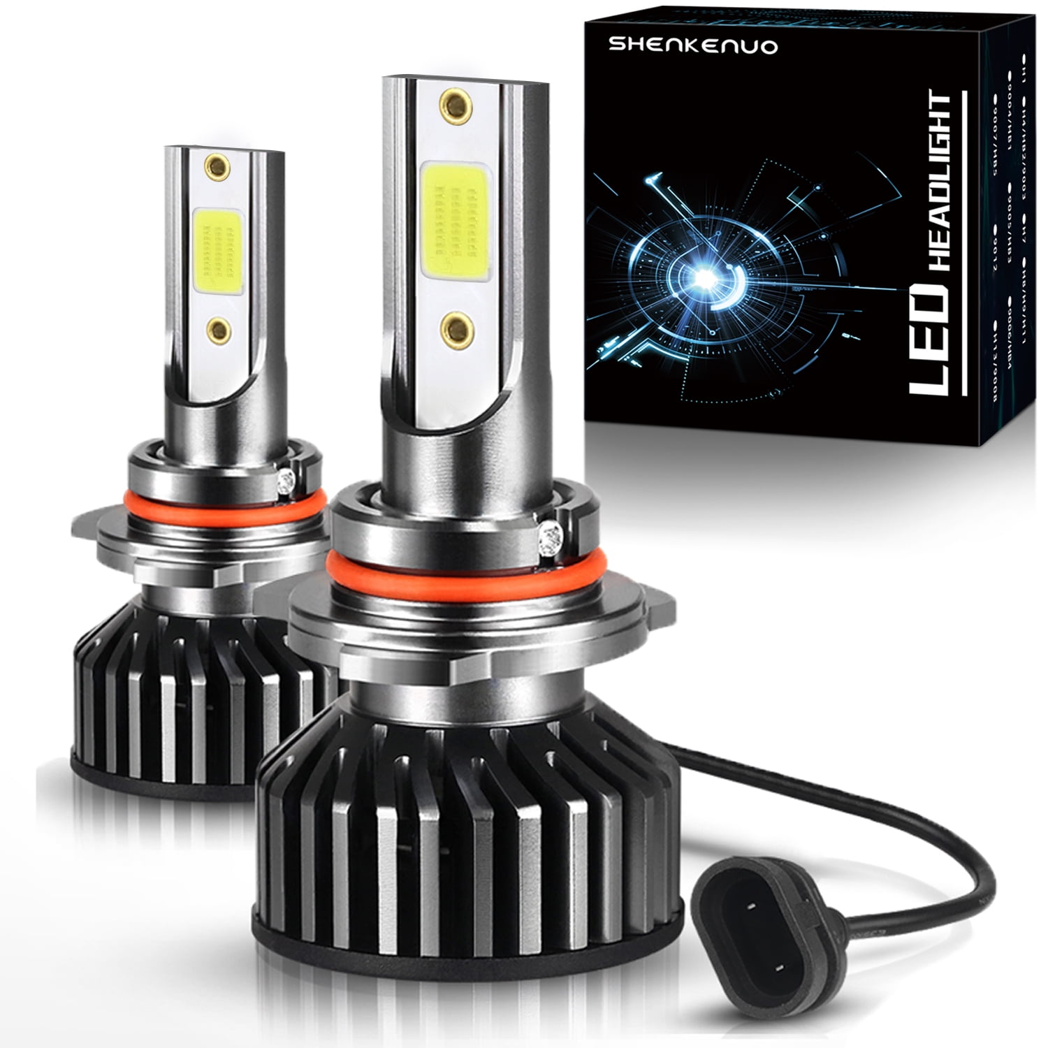 Ford Edge 2011-2014 Headlights, 9012 LED High/Low Beam Bulbs, 120W ...