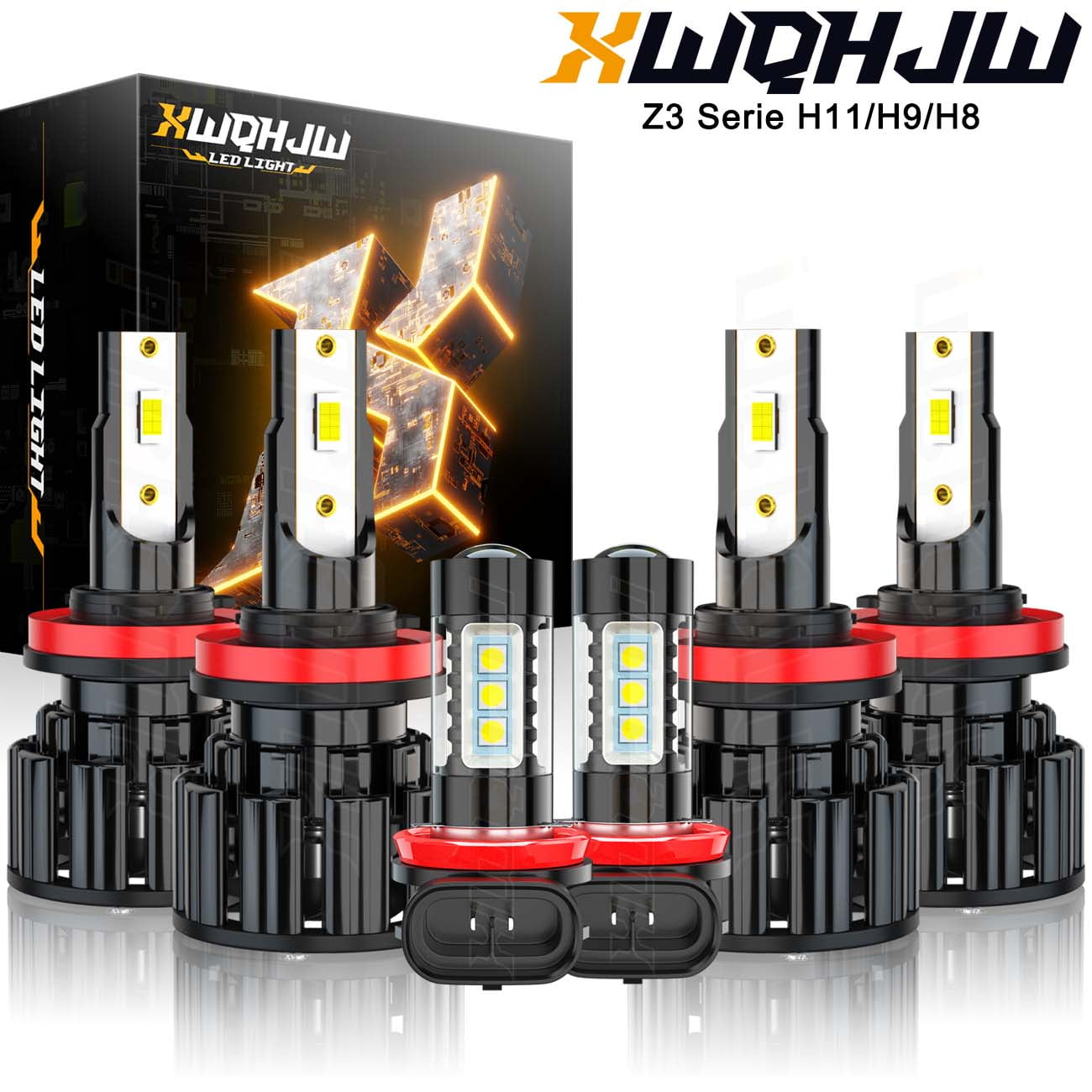 For Freightliner Cascadia Combo 6x H11 Upgrade LED Headlight Bulbs+Fog ...