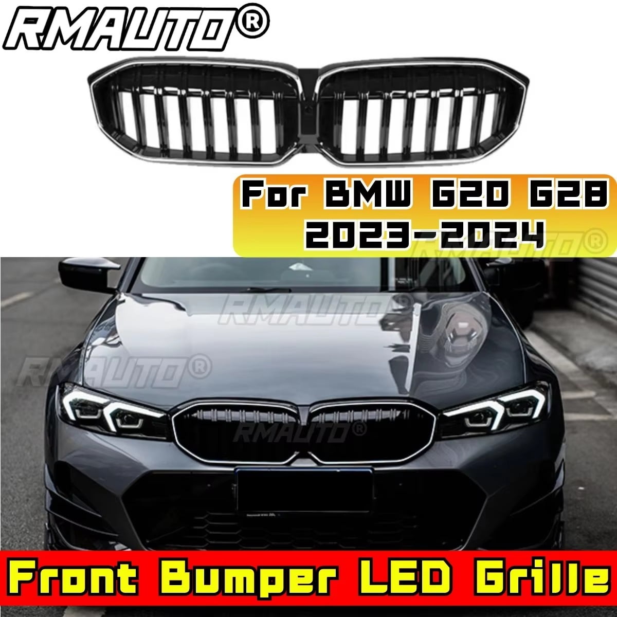 For G20 LED Bumper Grill Car Bumper Grill Body Kit Front Bumper LED ...