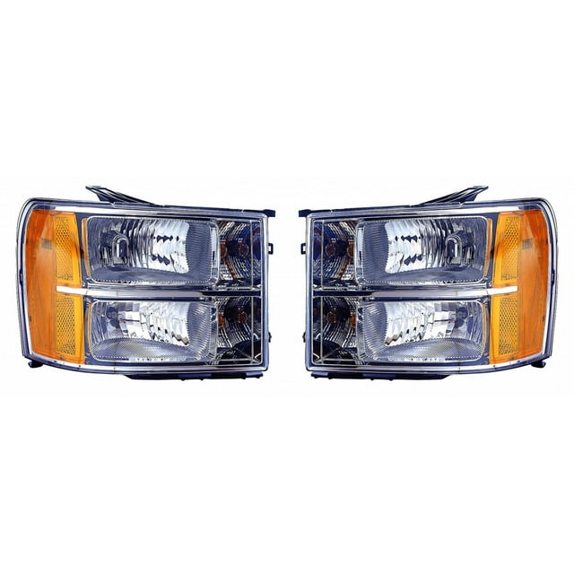 For GMC Sierra 1500 Headlight Assembly 2007-2013 Pair Driver and ...
