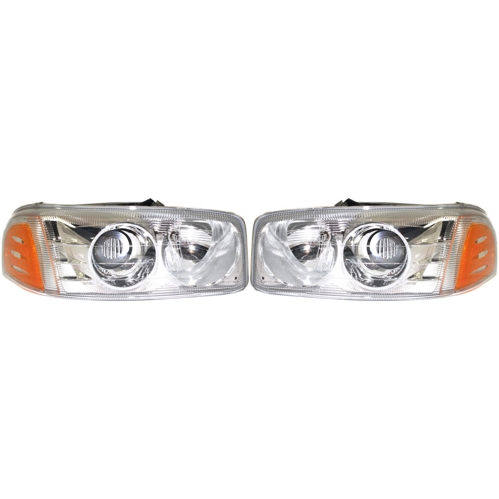 For GMC Yukon XL 1500 Denali Headlight Assembly 2001 02 03 04 05 2006 ...