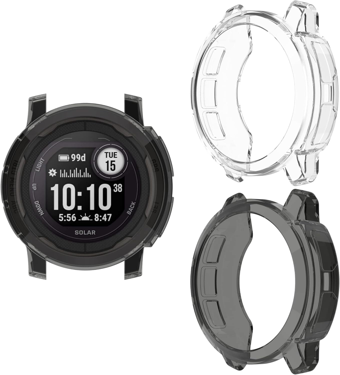 For Garmin Instinct 2 /2s Protective Case, Soft TPU Bumper Anti-Scratch ...