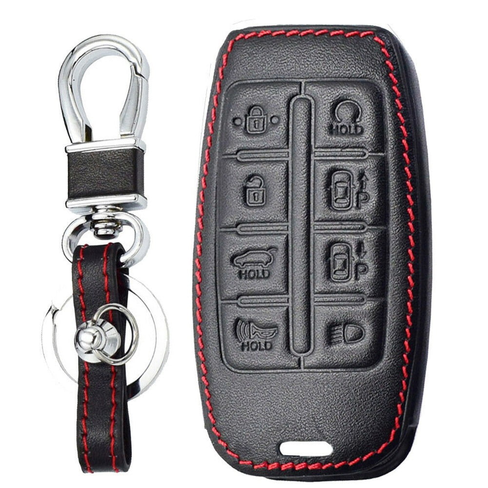 FOR GENESIS GV70 GV80 G80 G90 8 BUTTON REMOTE SMART LEATHER KEY FOB ...