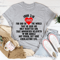 For God So Loved The World Tee Heather Deep Teal S Peachy Sunday T ...