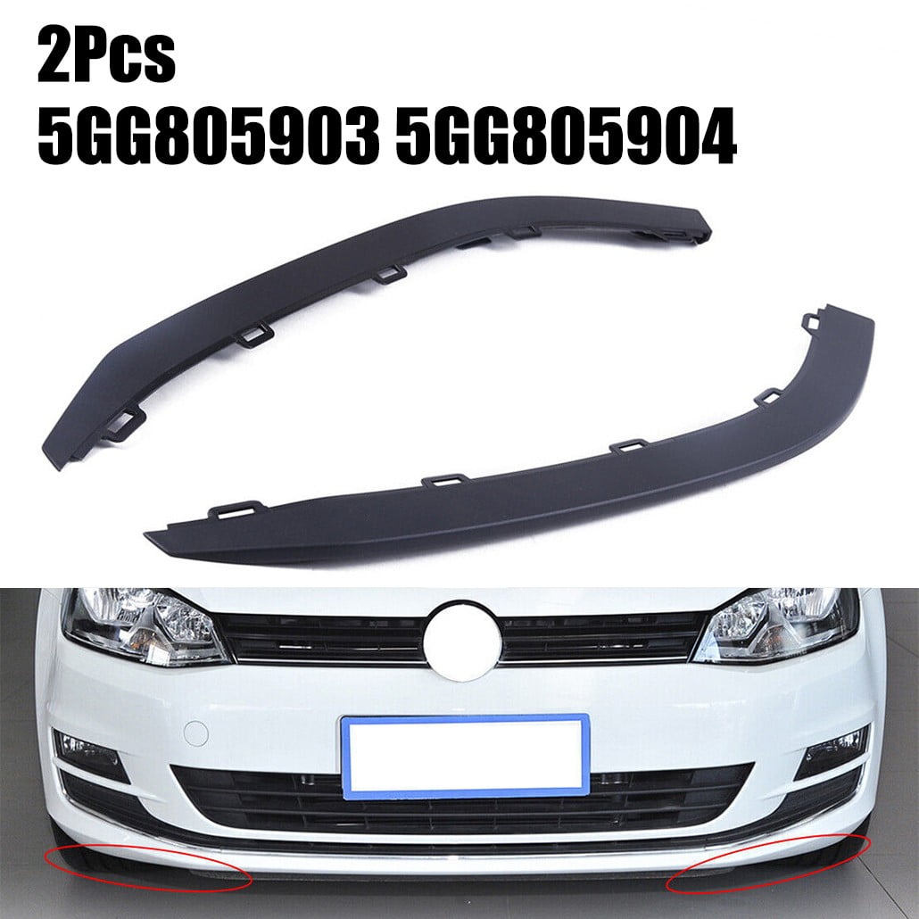 For Golf MK7 2013 2017 Front Bumper Spoiler Trim ABS Material Black ...