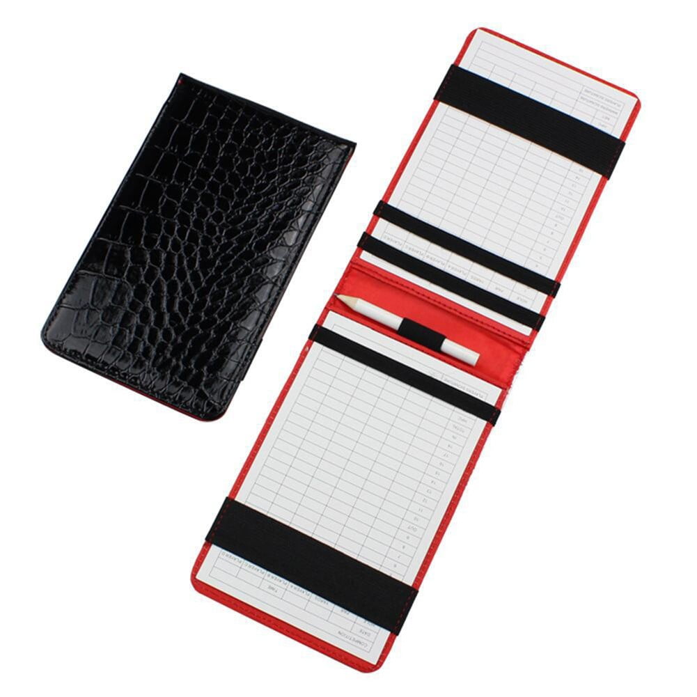 For Golf Scorecard Holder Golf Score Clip Leather Scorebook with Pencil ...
