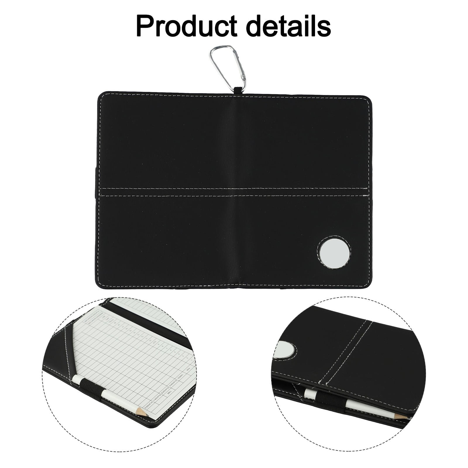 For Golf Scorecard Holder Leather Golf for Score Card Scorebook Wallet ...