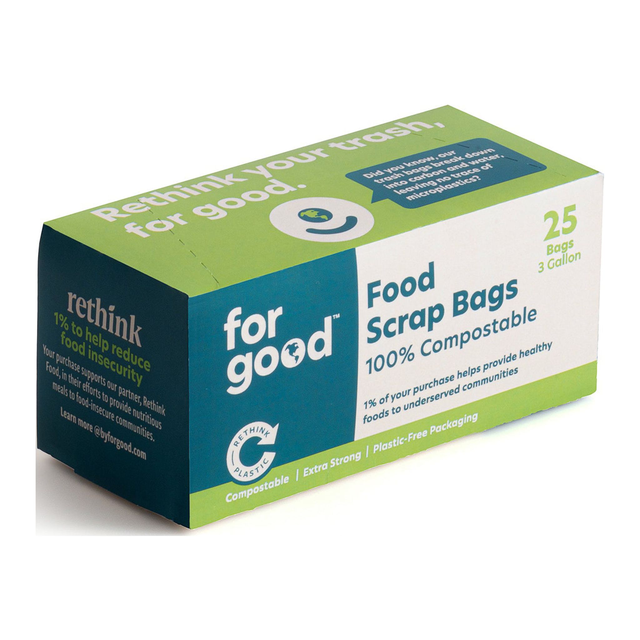BioBag Compostable Food Scrap Bags, 3 Gallon, 25 Count - Walmart.com