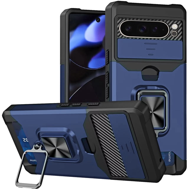 For Google Pixel 10/10 Pro Multi-Functional Card Magnetic Ring Stand ...