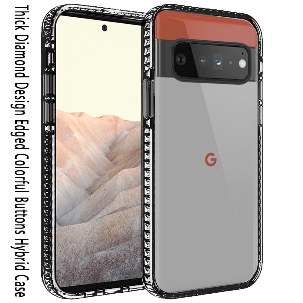 For Google Pixel 6 Crystal Transparent Rugged Shockproof Hybrid Hard PC ...
