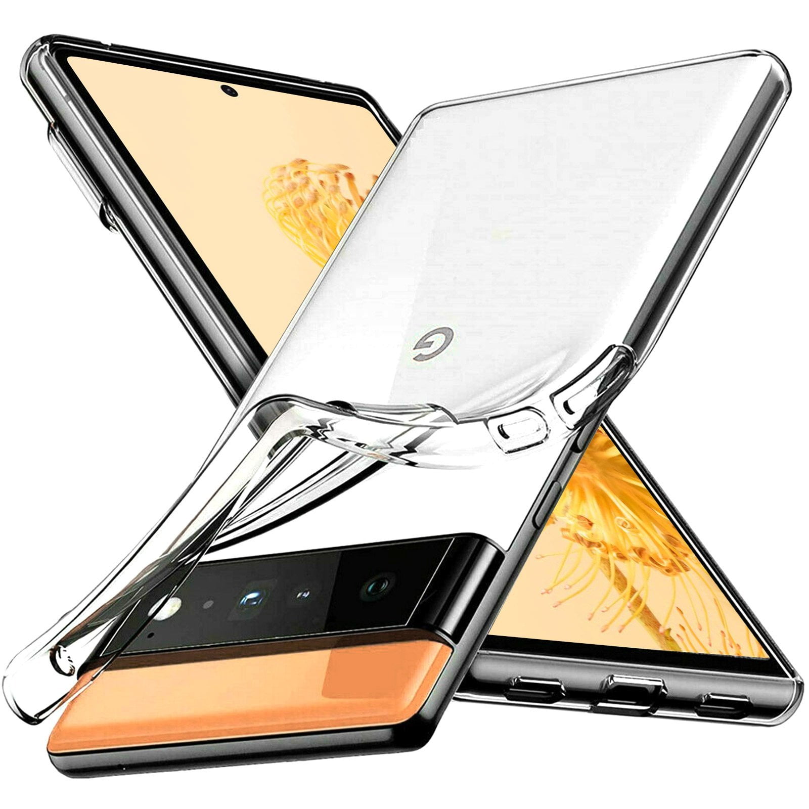 Google Pixel 6 Pro Clear Case, Crystal Slim, Shockproof, Soft TPU Phone ...