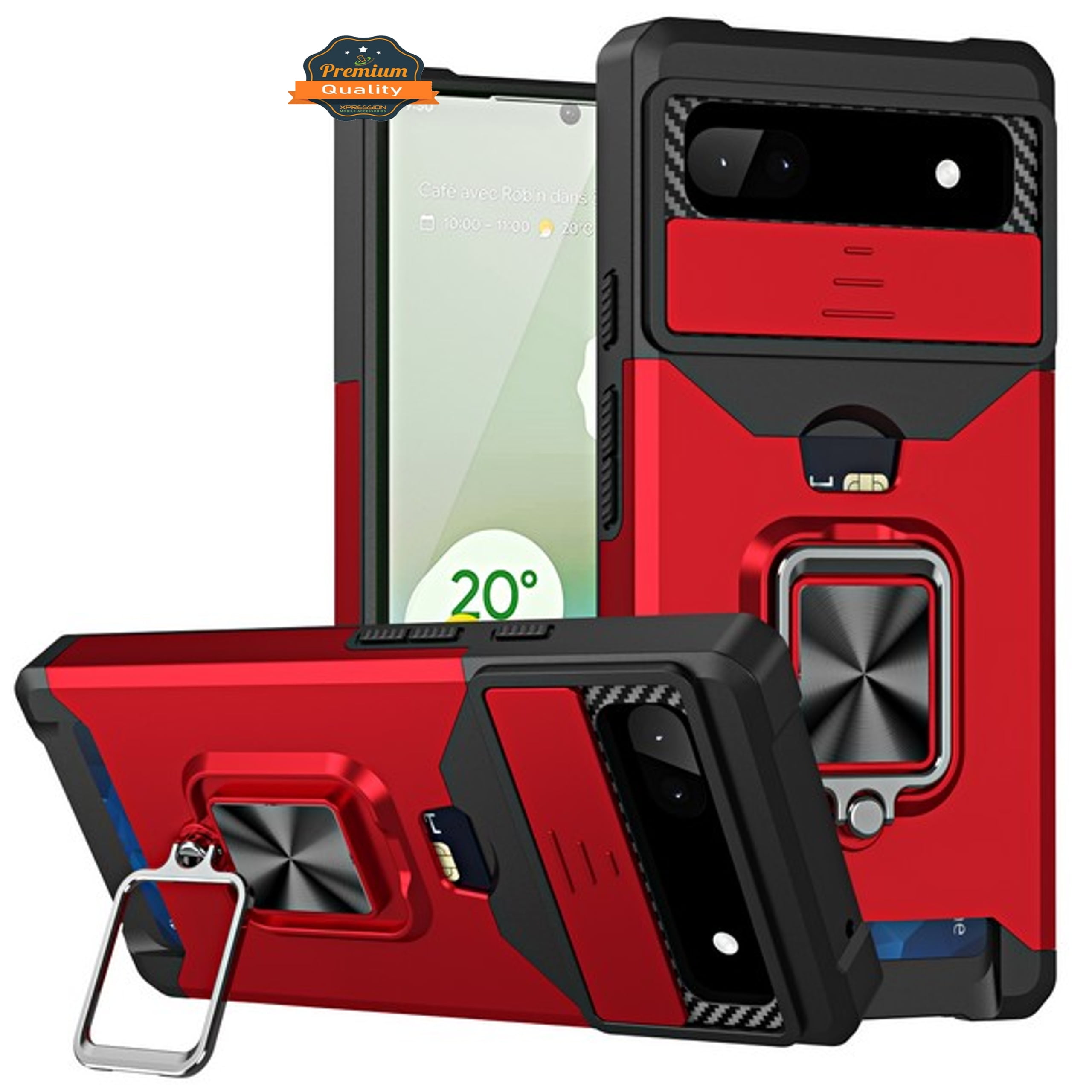 For Google Pixel 7A Wallet Case Designed with Camera Protection, Card ...