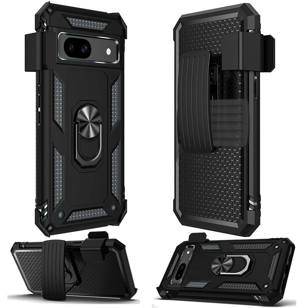 For Google Pixel 9A Case, Hybrid Combo Belt Clip Holster with Ring ...