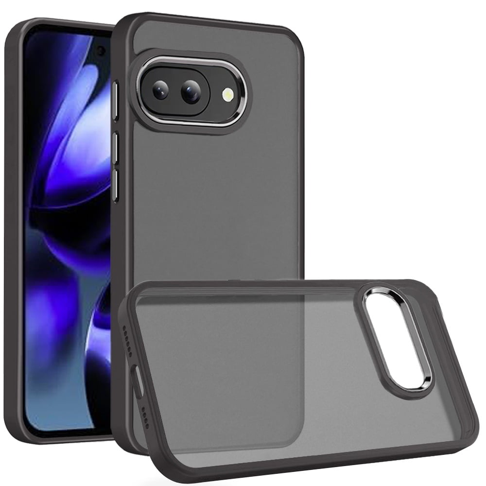 For Google Pixel 9A Finest Transparent Thick Acrylic Hybrid Metal ...