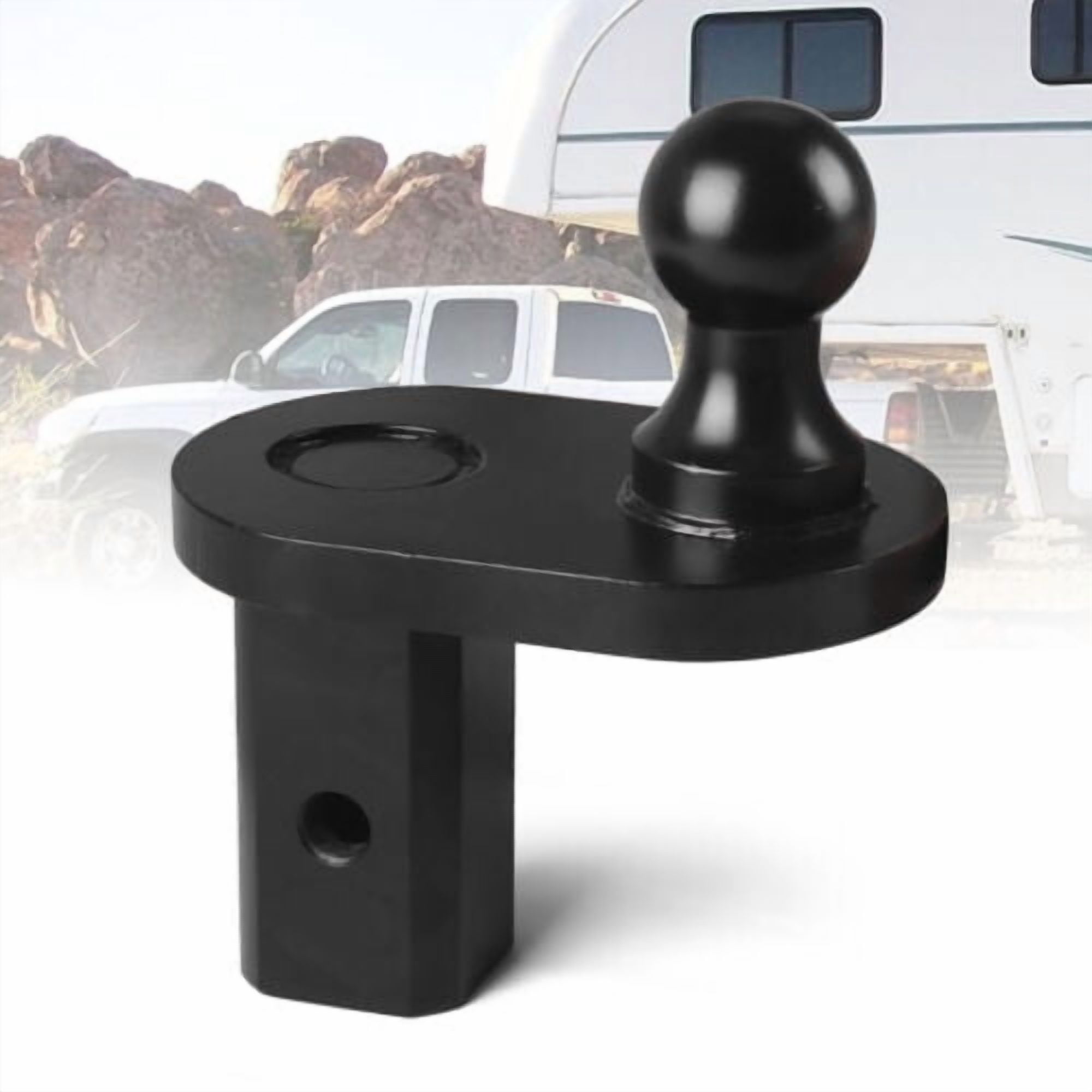 For Gooseneck Hitch Steel Heavy Duty 4" Offset Extender w/ 2-5/16" Ball ...