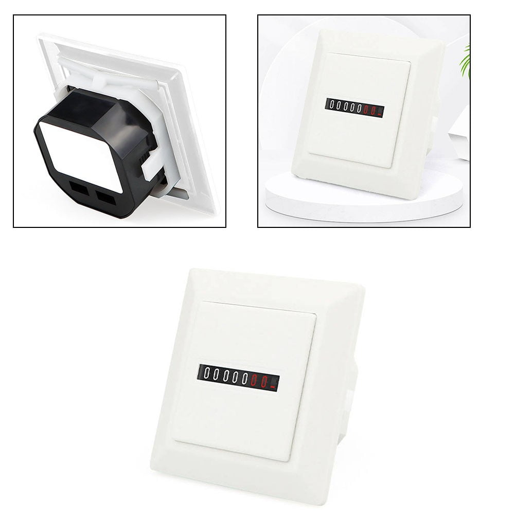 For HM-1 Timer Counter Digital 0-99999.59,AC220-240V/50Hz AC Hour Meter YIWEI - Walmart.com