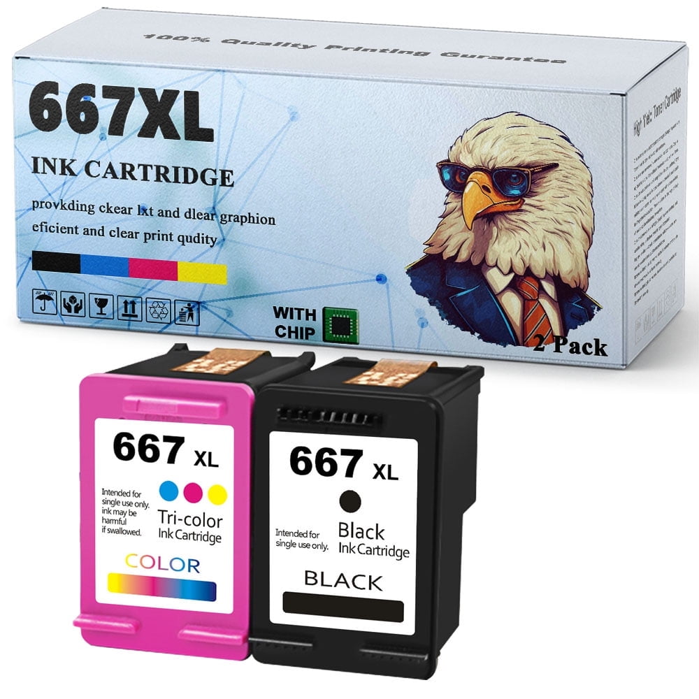 For HP 667XL 667 Ink Cartridges Compatible for hp Deskjet Ink Advantage ...
