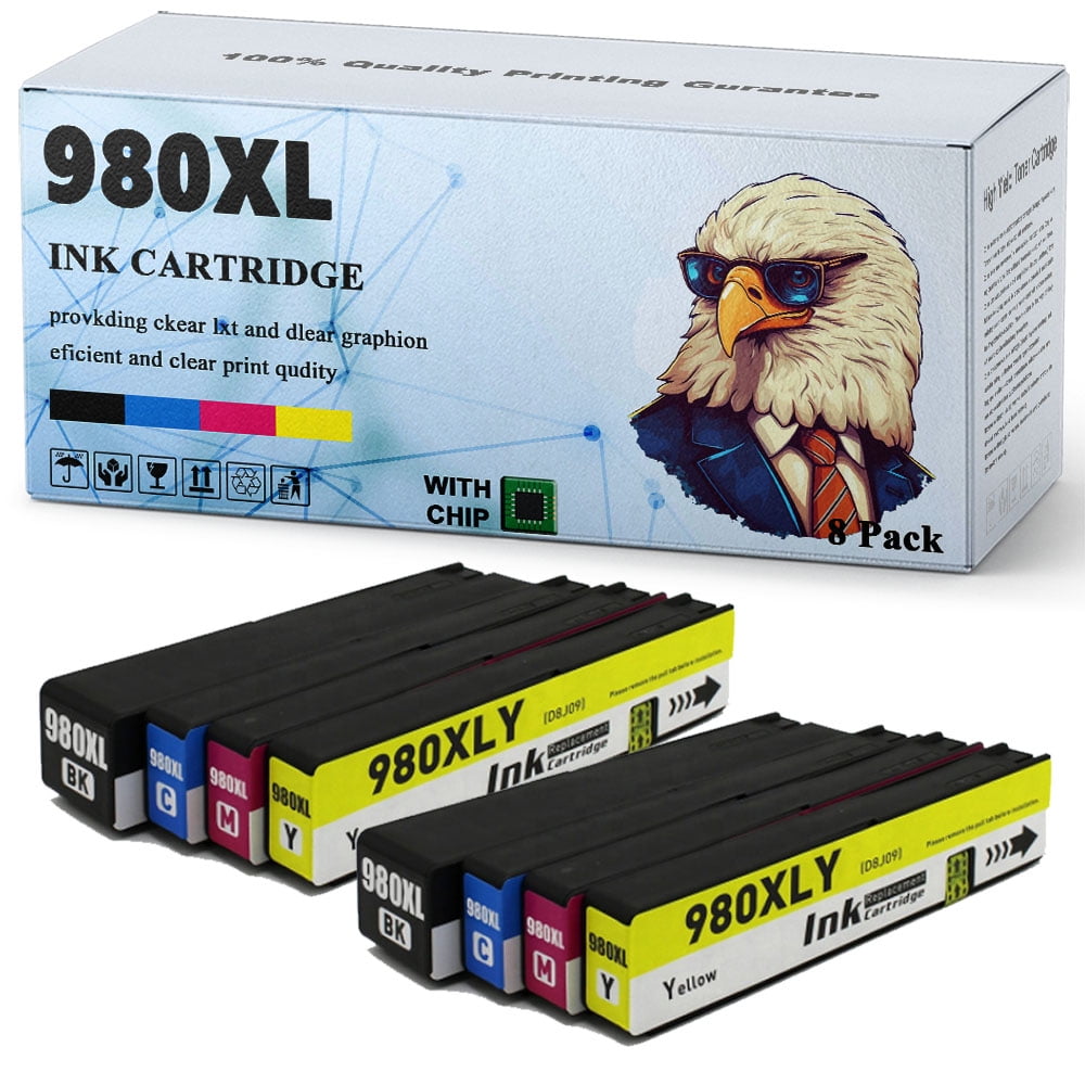 For HP 980XL 980 Ink Cartridges Compatible for hp Officejet Enterprise ...