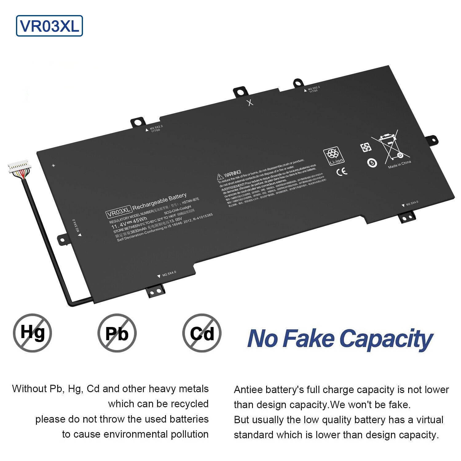 For HP VR03XL Battery Envy 13-D104TU 13-d103TU 13-d110TU HSTNN-IB7E ...